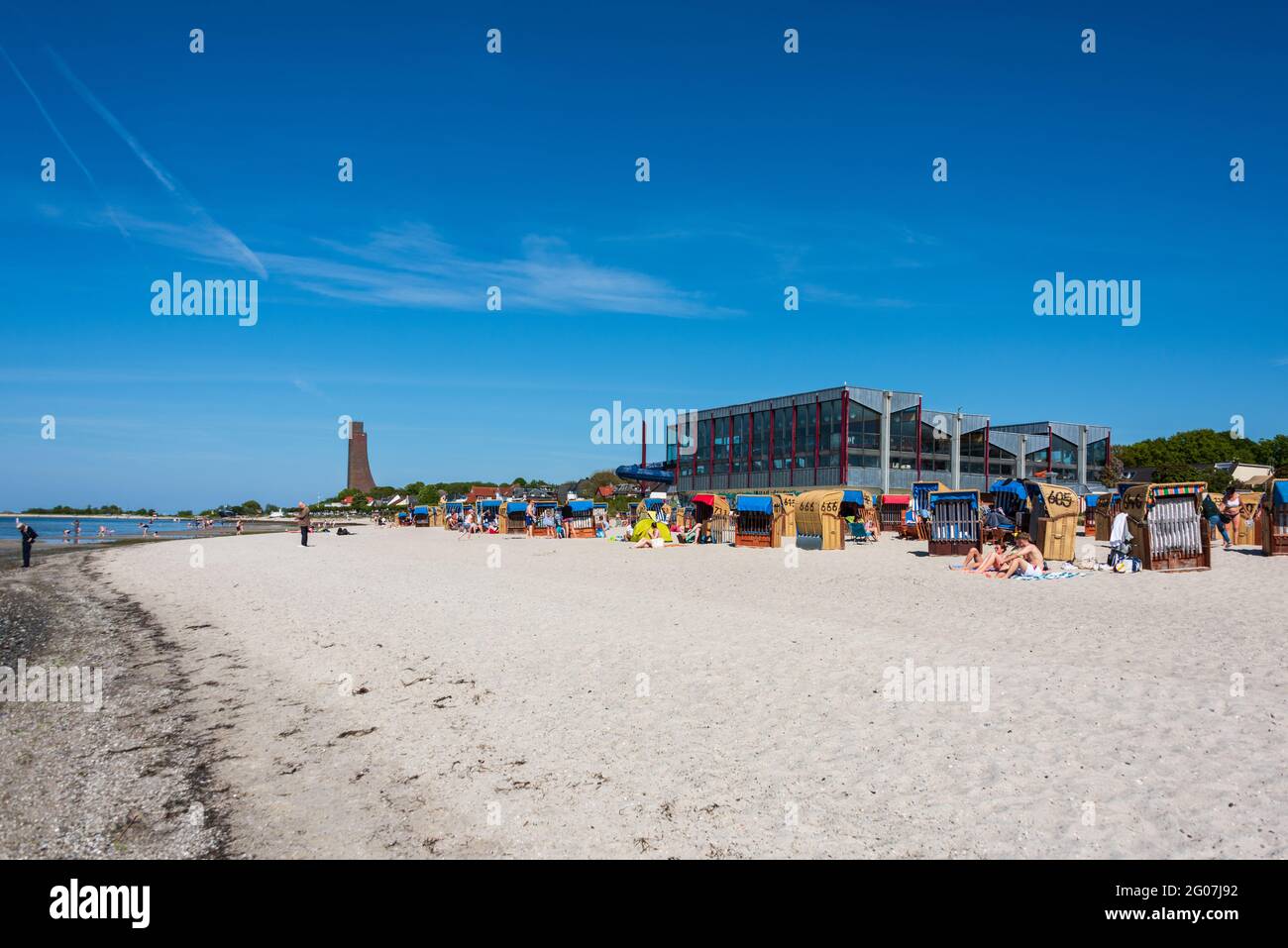 Strandleben am Strand von Laboe an der Ostseeküste Stock Photo - Alamy
