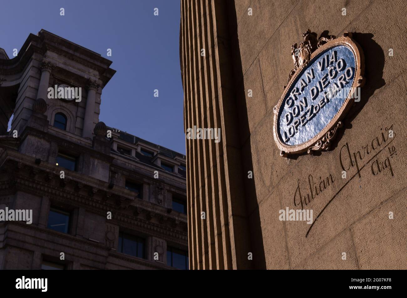 High street sign in Bilbao, Basque Country, Spain Stock Photo - Alamy