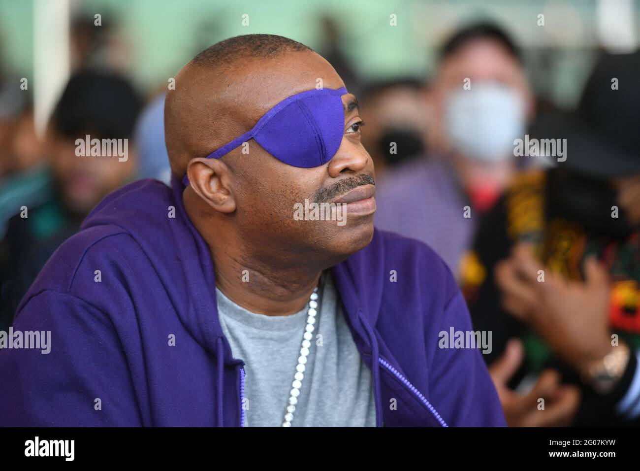 Slick Rick delivers remarks at the groundbreaking of Bronx Point and ...