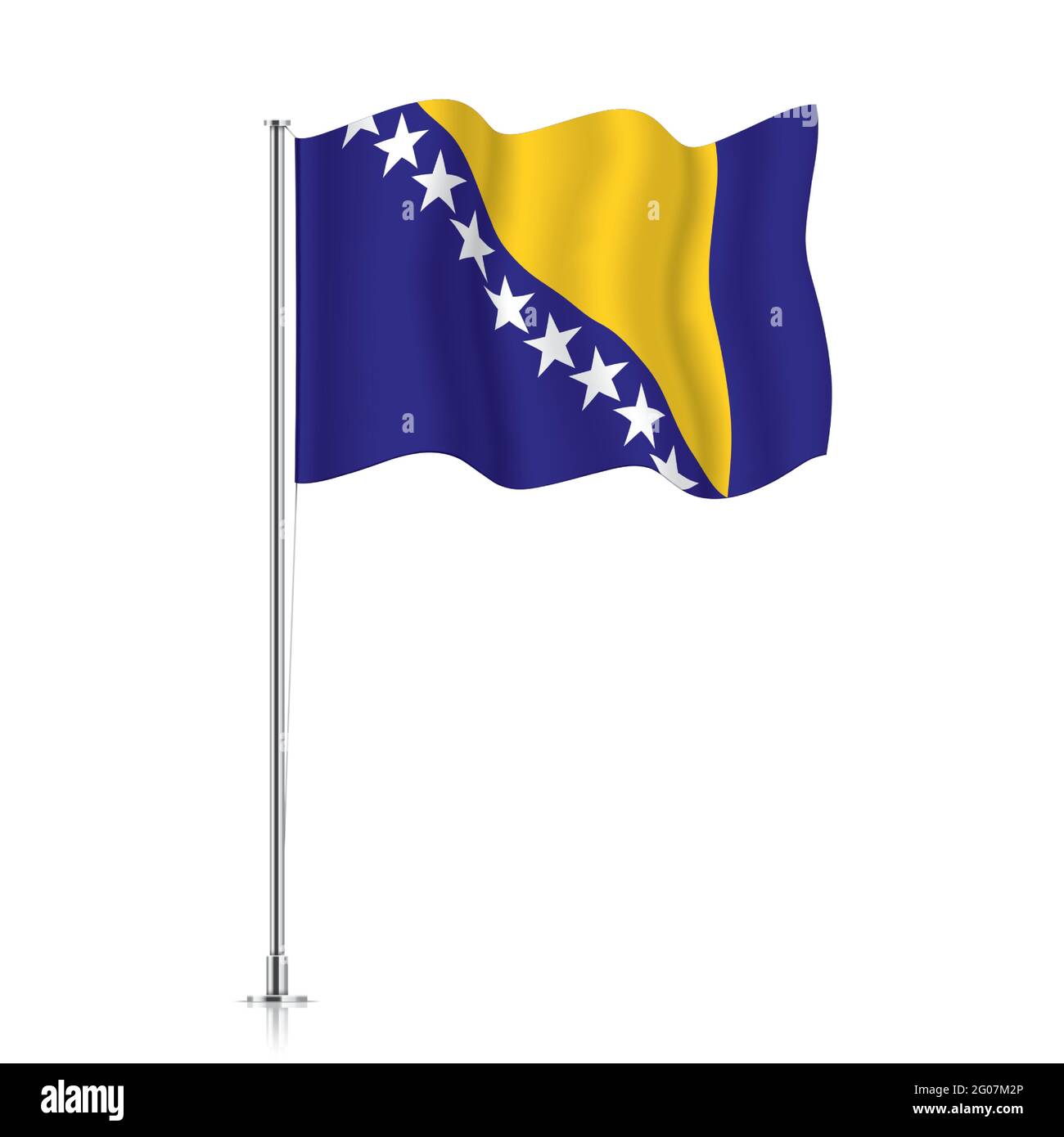 Waving bosnia flag official Cut Out Stock Images & Pictures - Alamy