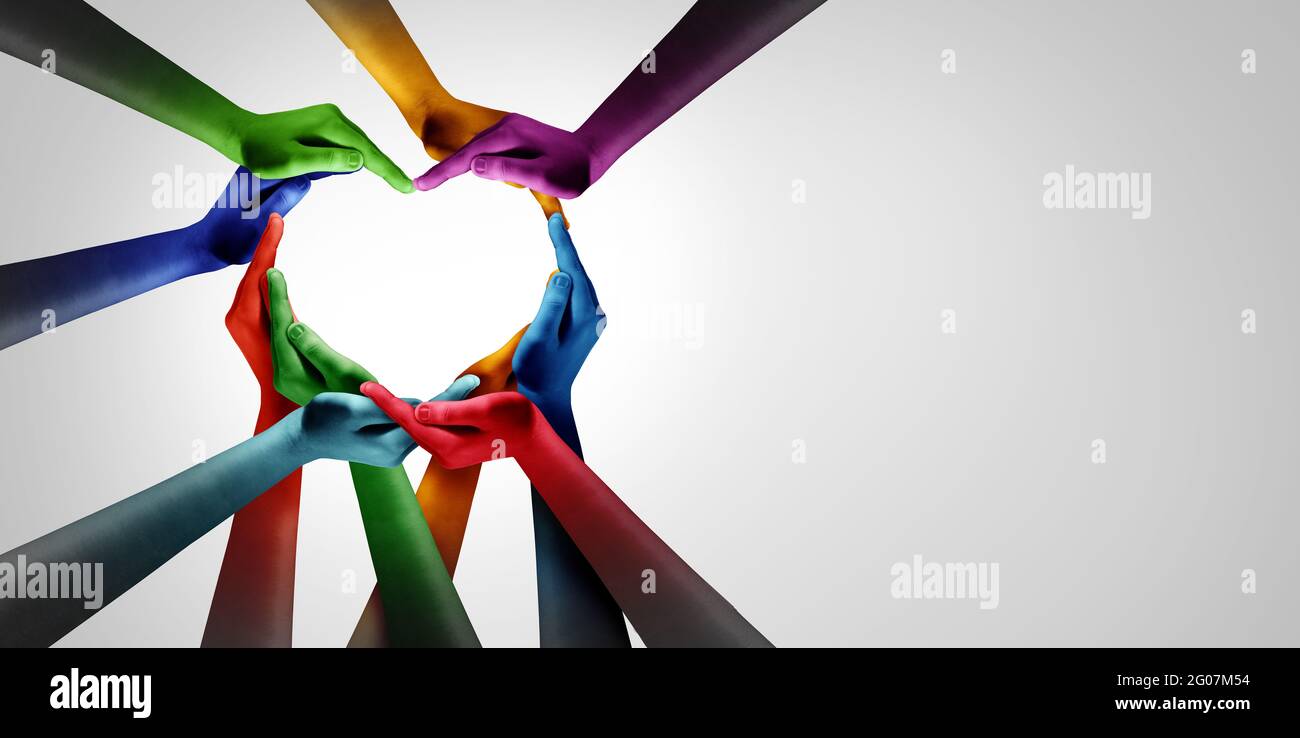 Hand Heart Community And Diverse Unity And Diversity Partnership As