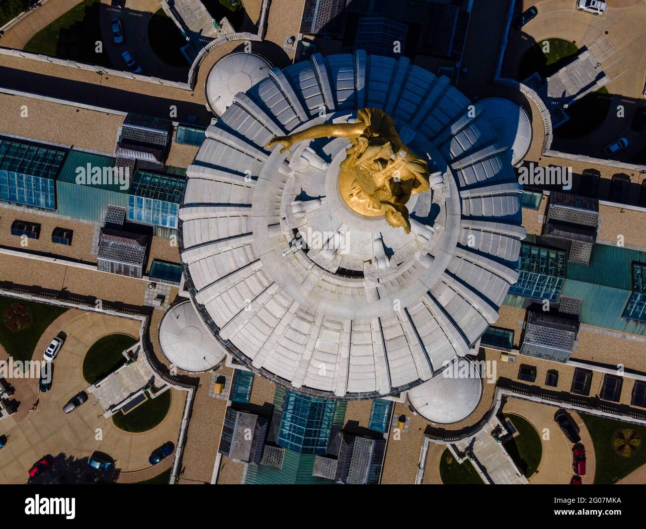 Aerial photograph of Madison, Wisconsin, USA. State Capitol Stock Photo ...