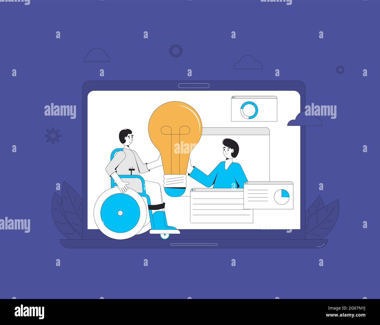 Presentation talking screen Stock Vector Images - Alamy