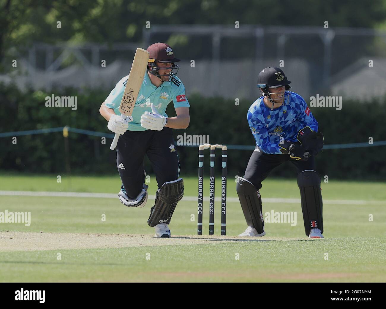 1 June, 2021. London,UK. Surrey’s Will Jacks batting as Surrey take on ...