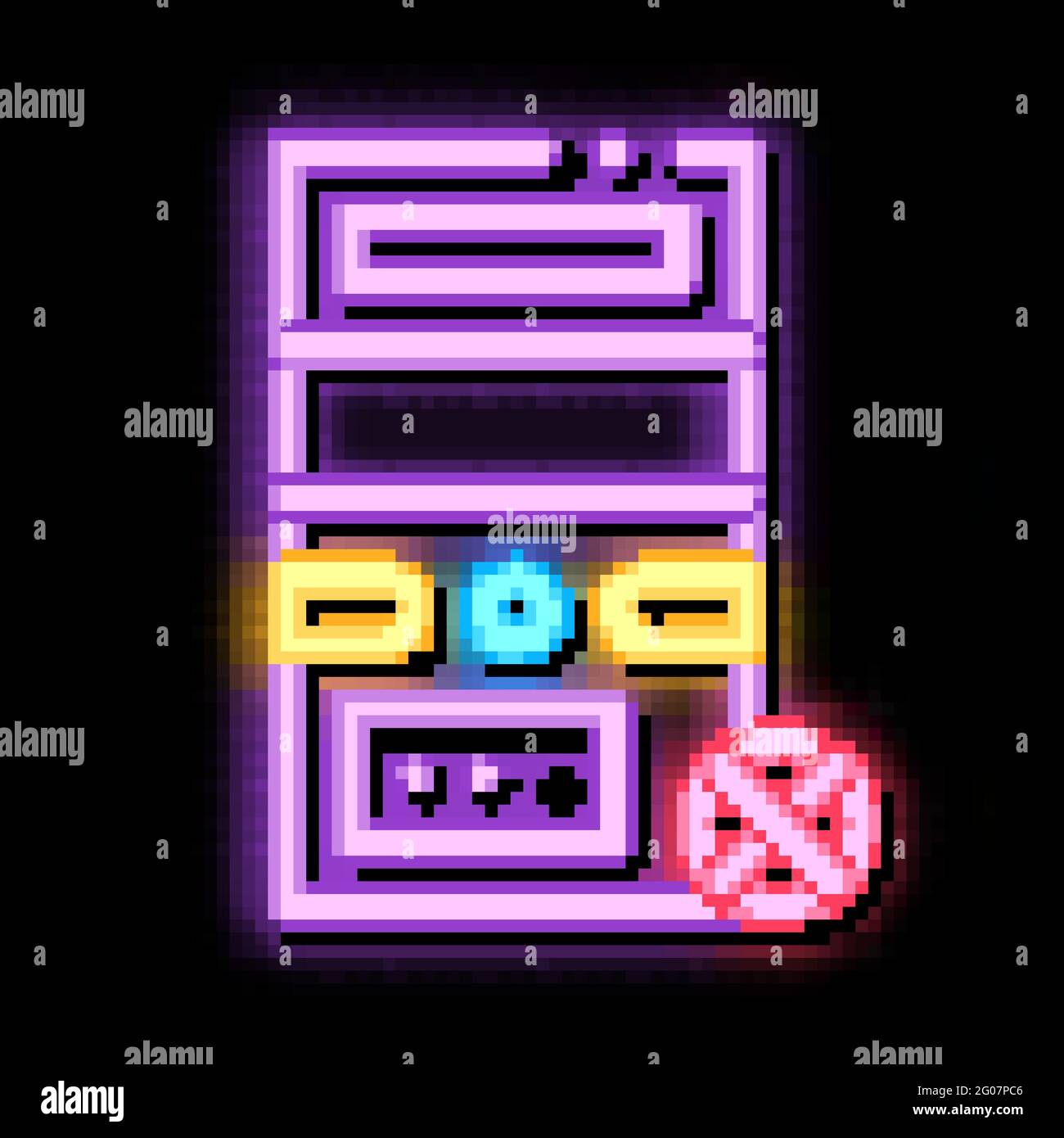 Broken Computer neon glow icon illustration Stock Vector Image & Art ...