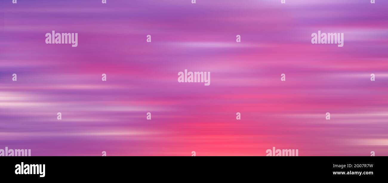 Motion blur panoramic landscape of bright red orange sunrise sunset ...
