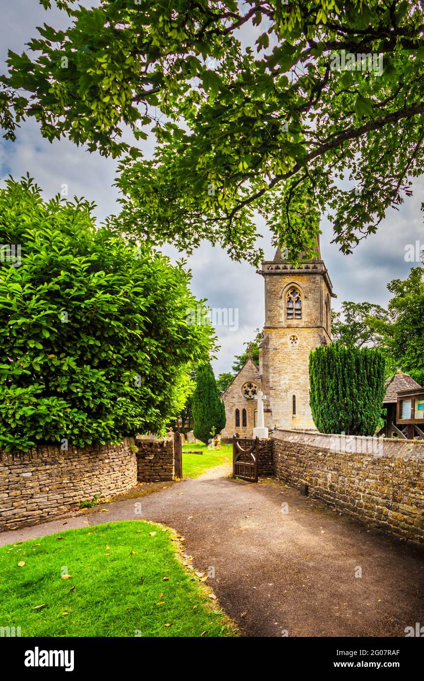 Lower Slaughter Church Stock Photo - Alamy