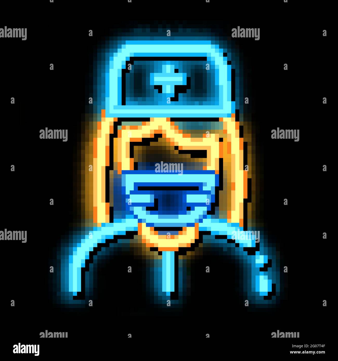 Nurse Paramedic neon glow icon illustration Stock Vector Image & Art ...