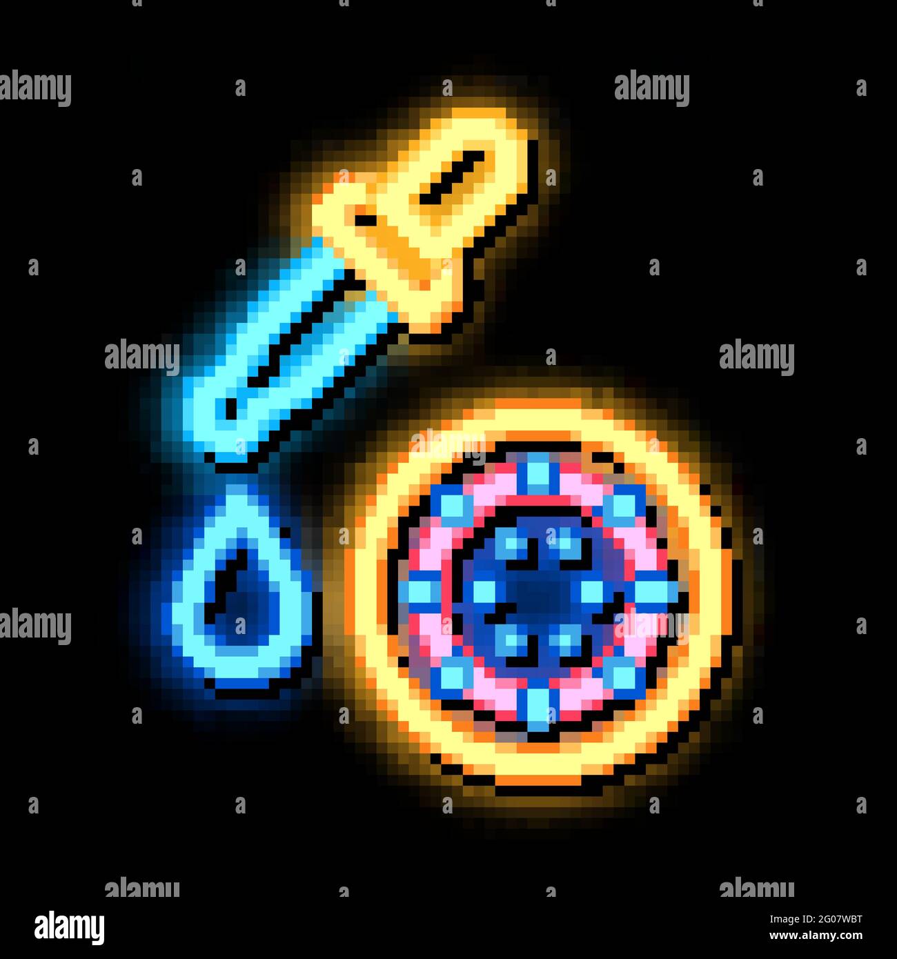 Pipette Microbe neon glow icon illustration Stock Vector Image & Art ...