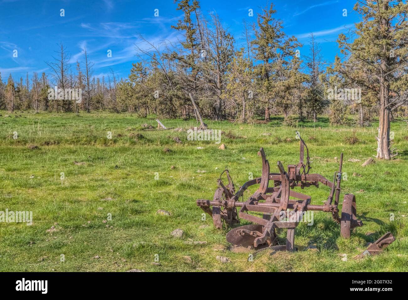 Rusty old farm plow hi-res stock photography and images - Alamy