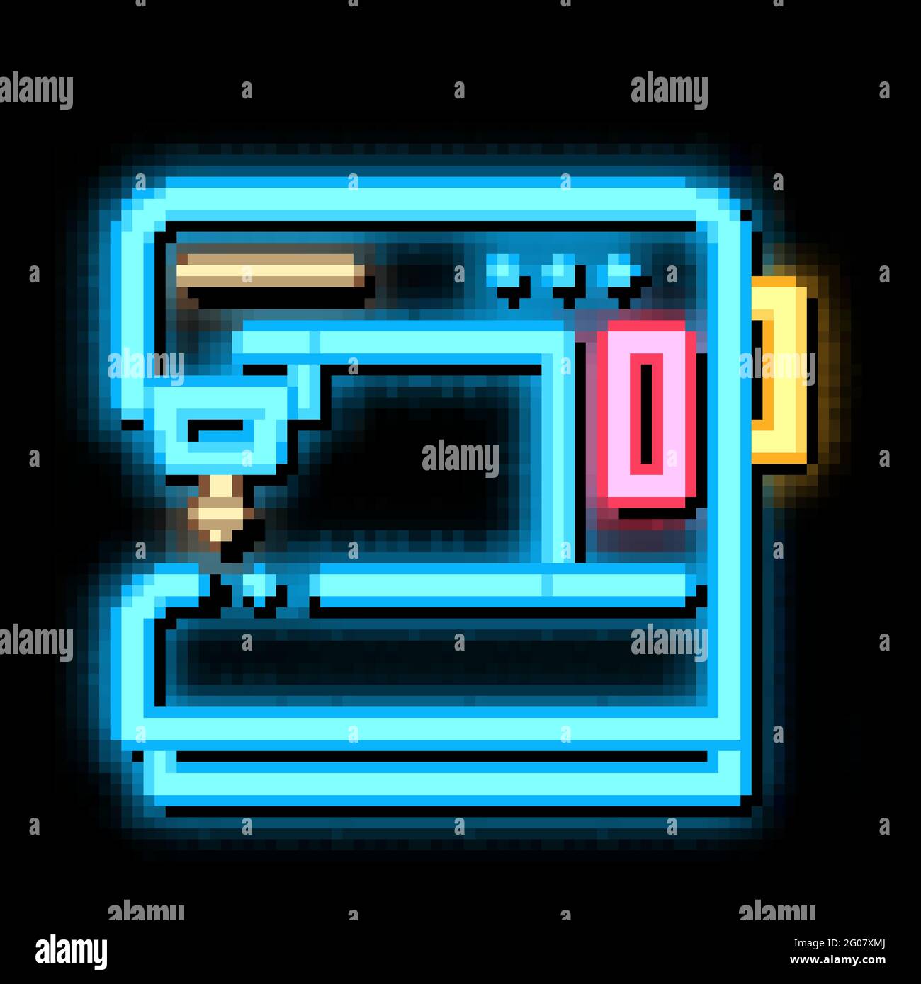 Sewing Machine neon glow icon illustration Stock Vector Image & Art - Alamy