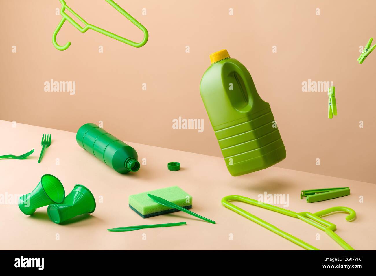 Background Of Diverse Plastic Packs Stock Photo - Alamy