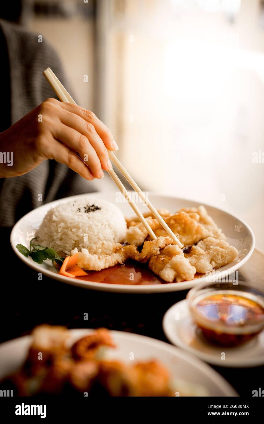 Chinese Plate With Chopsticks