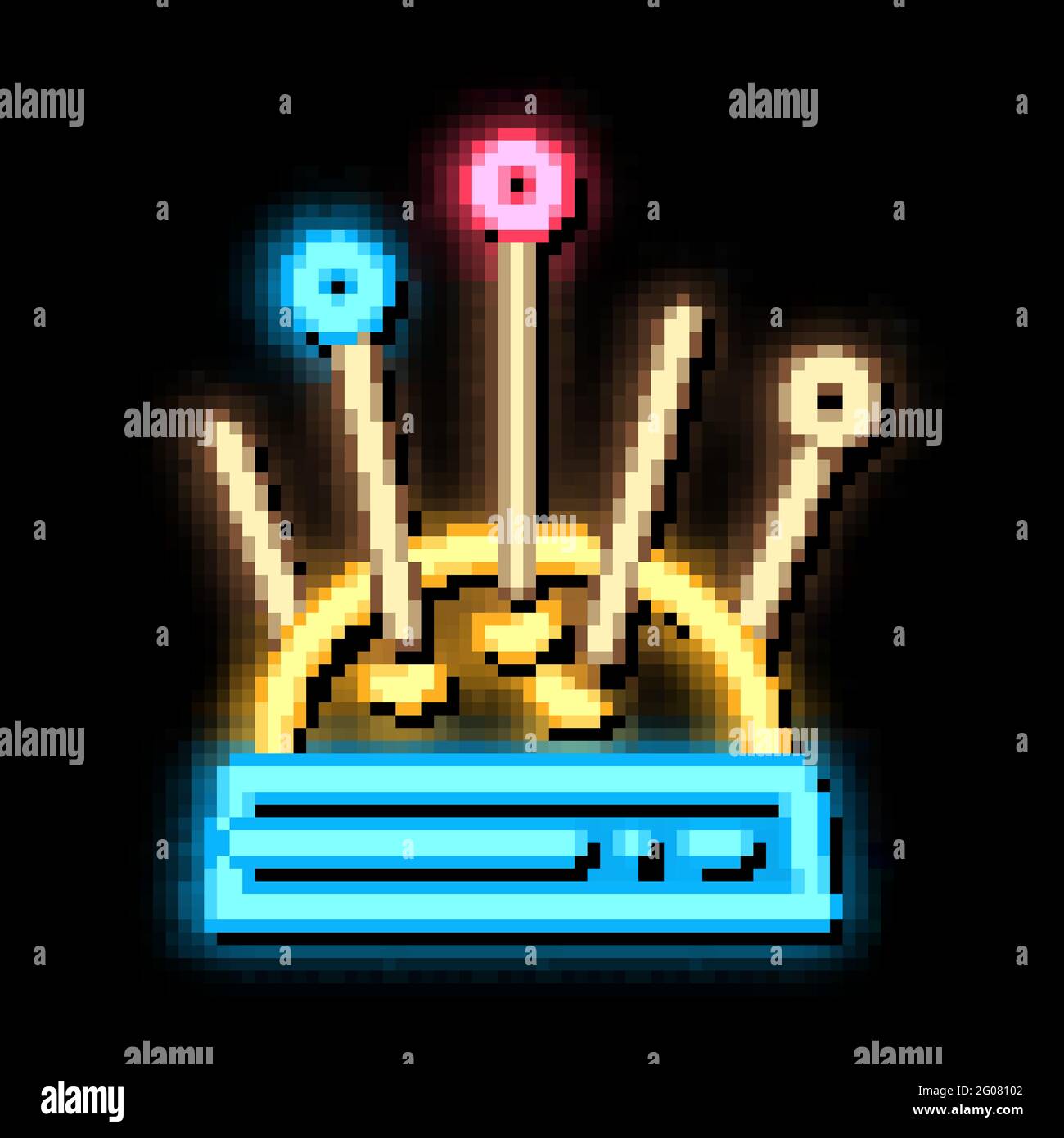 Needle Pillow neon glow icon illustration Stock Vector Image & Art - Alamy