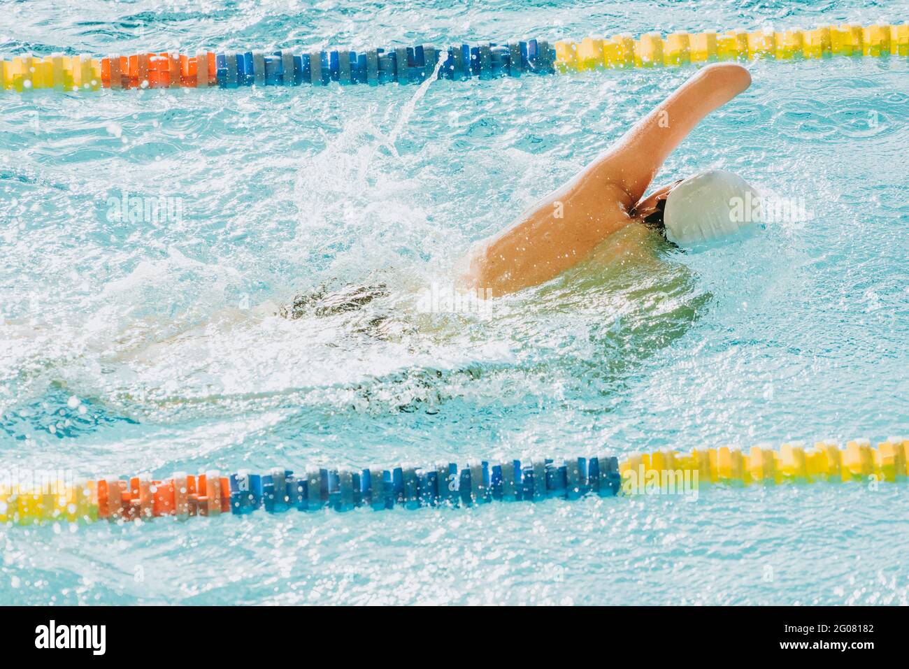 Swimmer from above in pool hi-res stock photography and images - Alamy