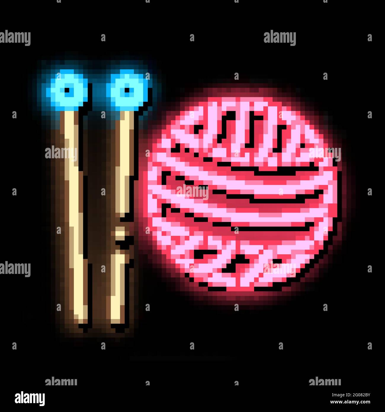 Knitting Needles neon glow icon illustration Stock Vector Image & Art ...