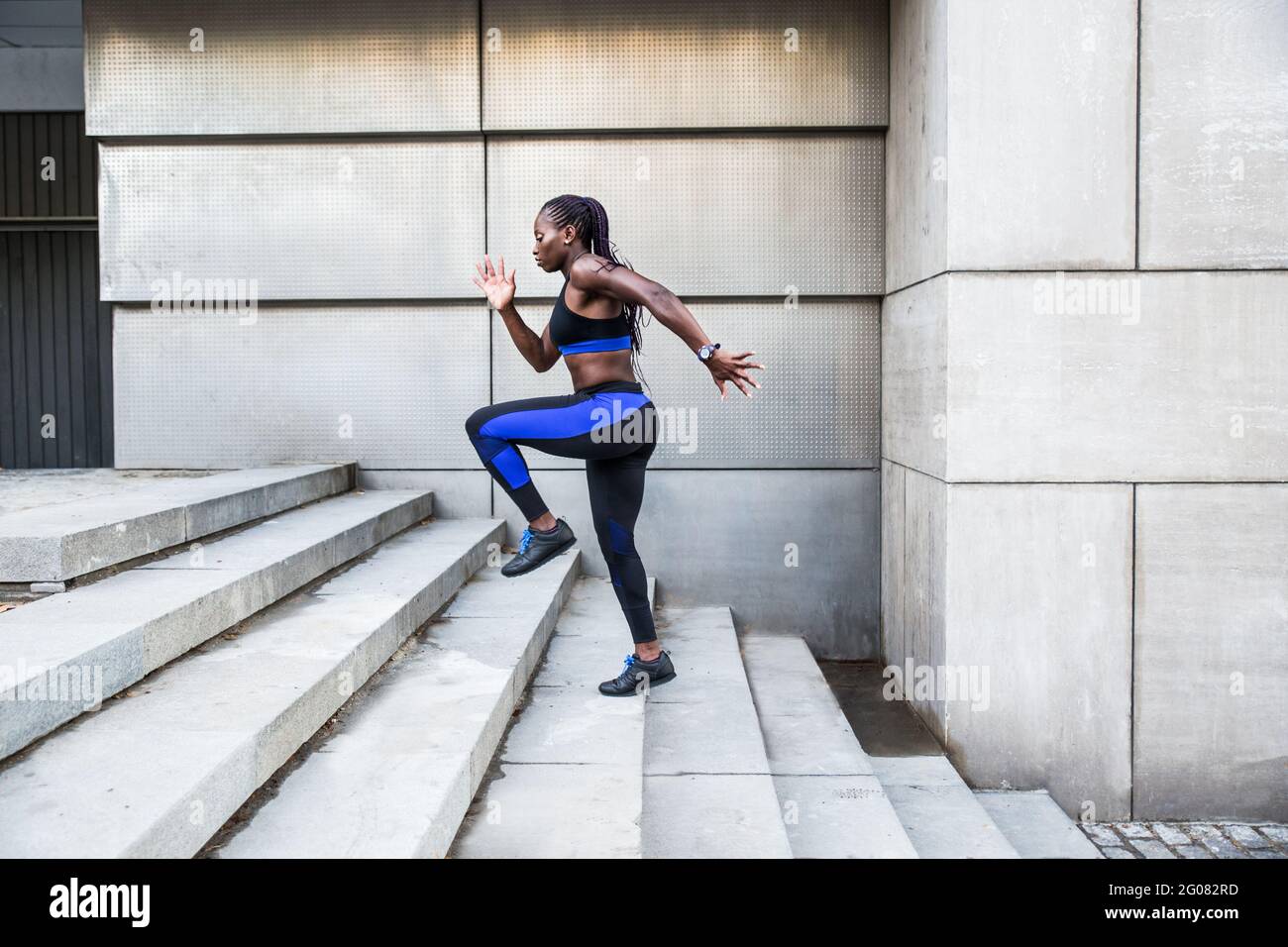 Stairs running side view hi-res stock photography and images - Alamy
