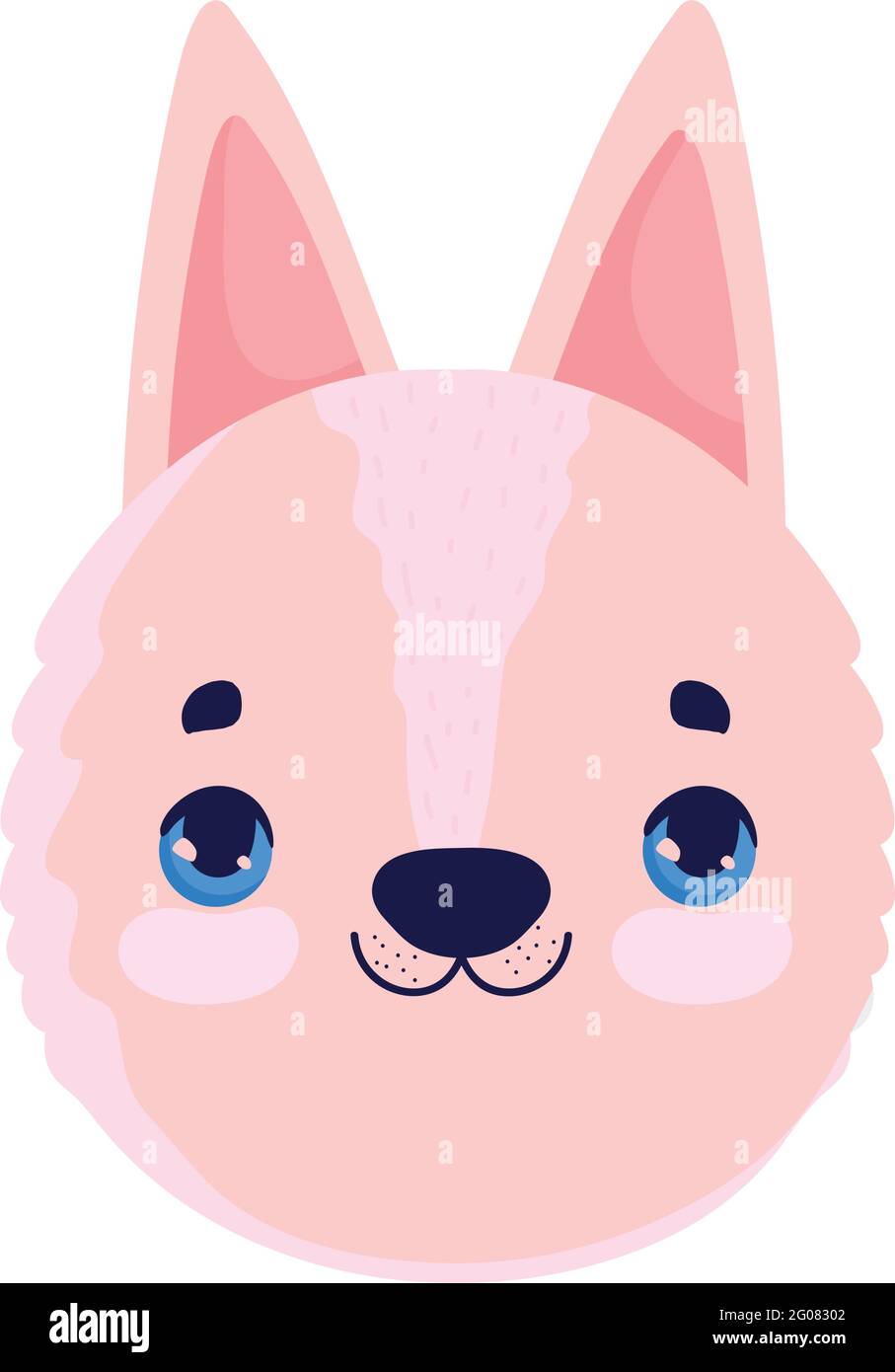 pink dog face Stock Vector Image & Art - Alamy