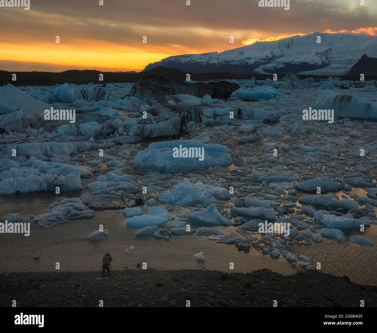Breathtaking sunset over frozen hi-res stock photography and images - Alamy