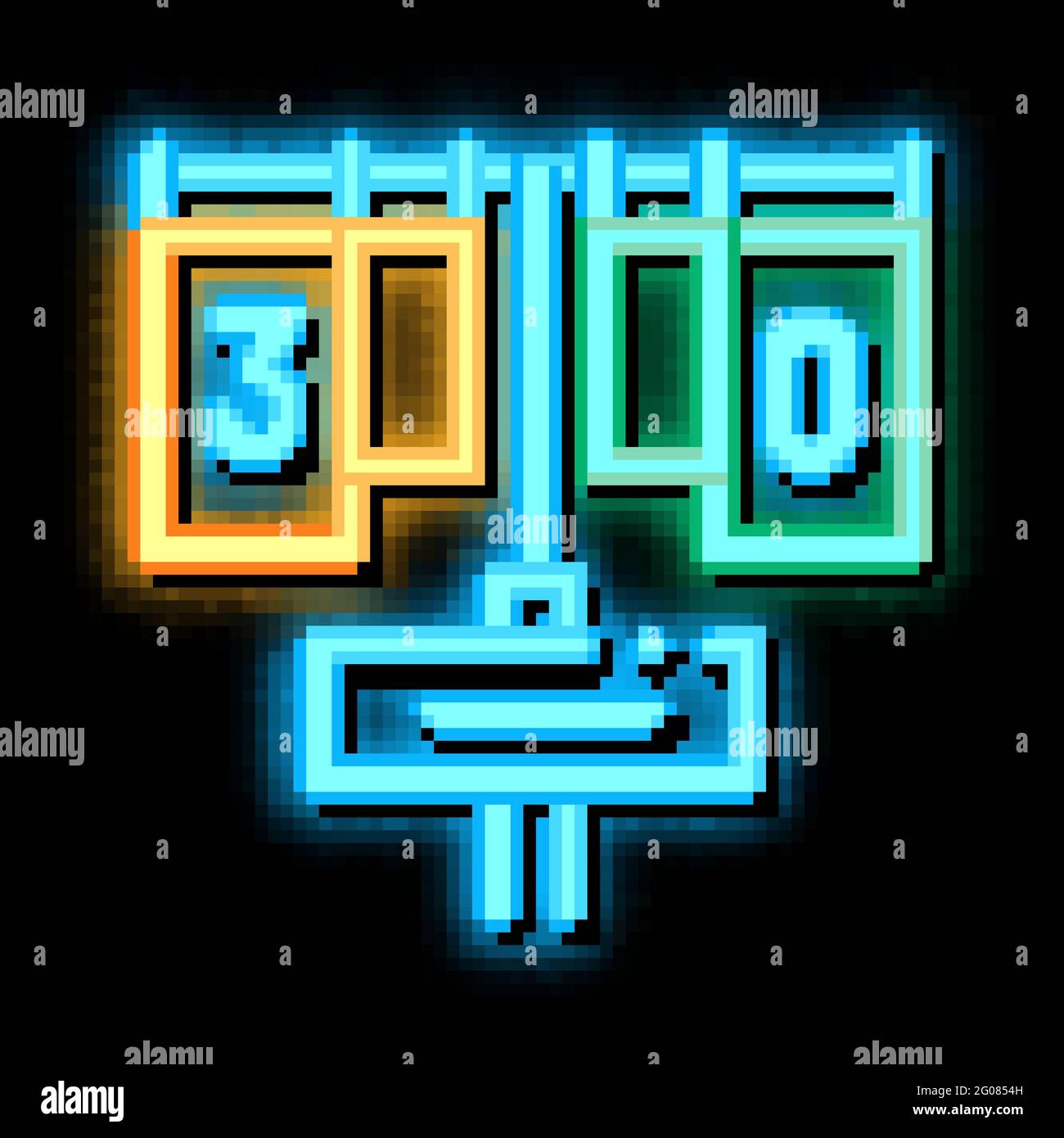 Game Match Board neon glow icon illustration Stock Vector Image & Art ...