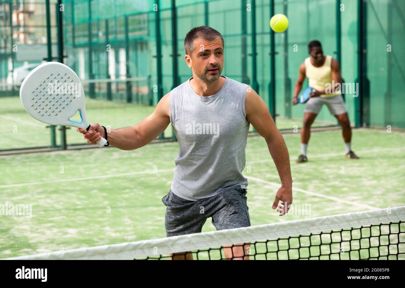 French couple playing tennis hi-res stock photography and images - Alamy