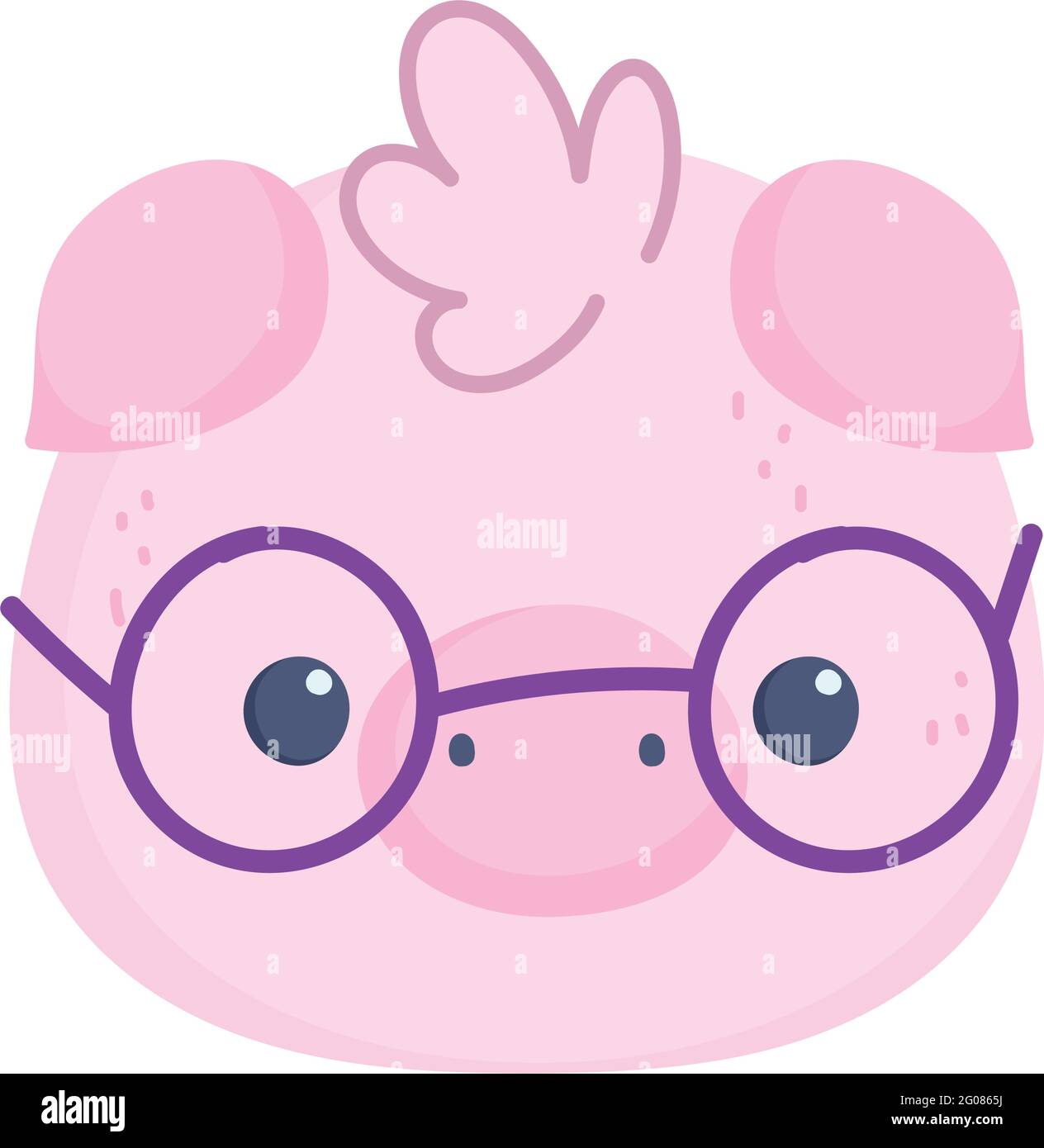 pig with glasses face Stock Vector Image & Art - Alamy