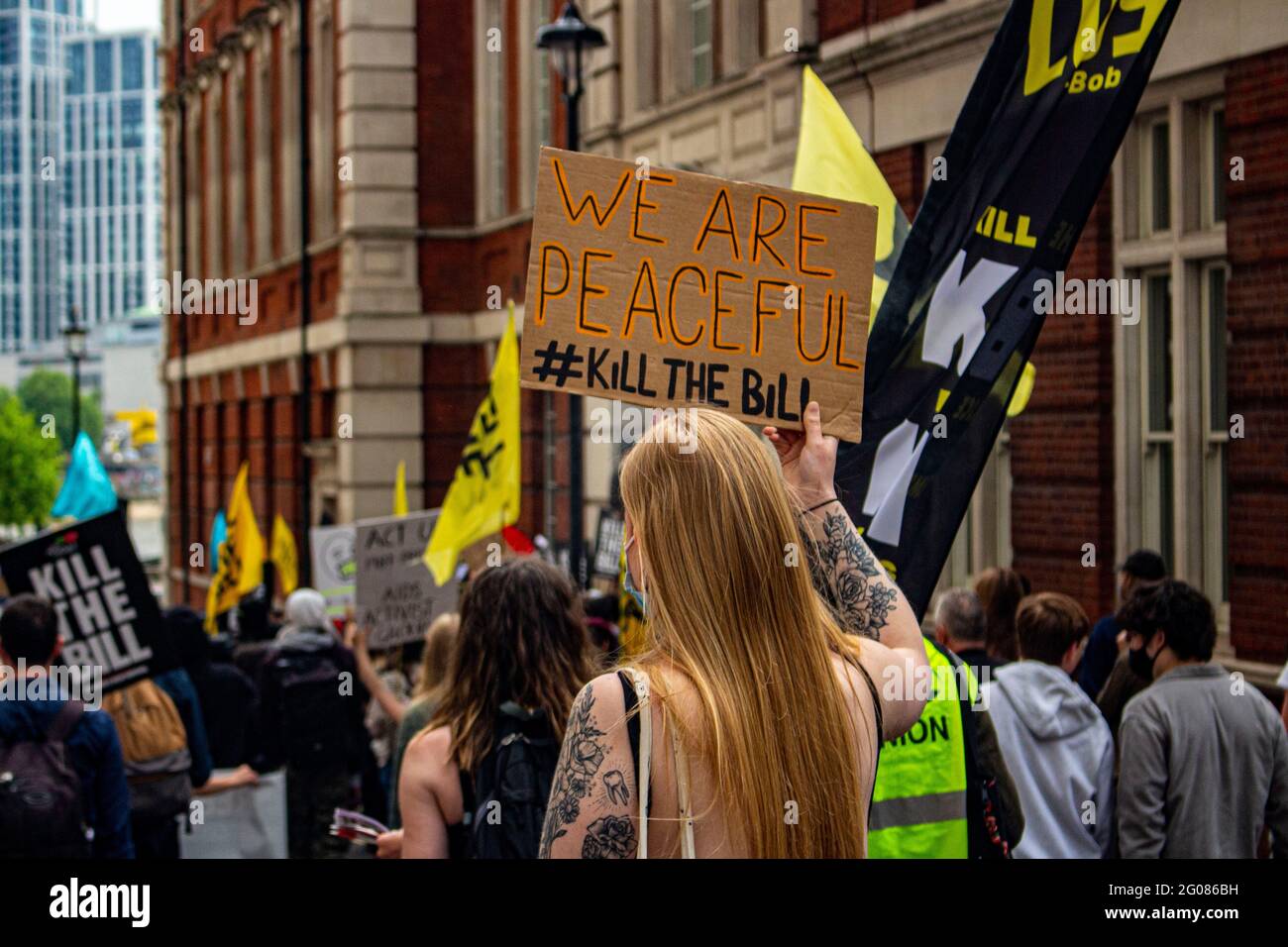 London, United Kingdom - May 30th 2021: Kill The Bill protest Stock ...