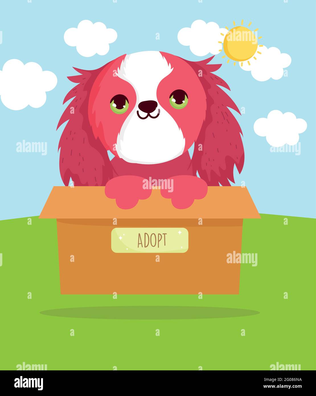 adopt cute dog Stock Vector Image & Art - Alamy