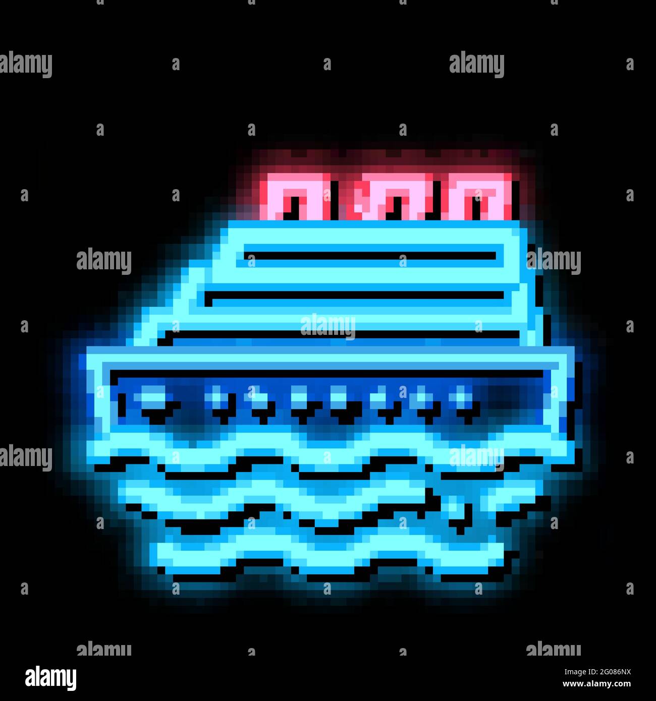 Cruise Ship neon glow icon illustration Stock Vector Image & Art - Alamy