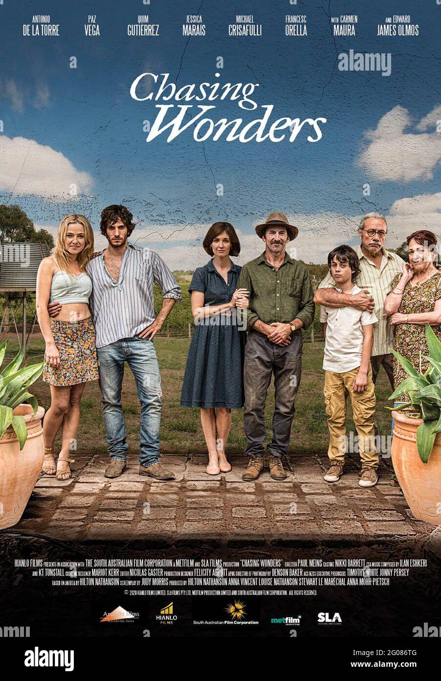 CHASING WONDERS, poster, from left: Jessica Marais, Quim Gutierrez, Paz ...
