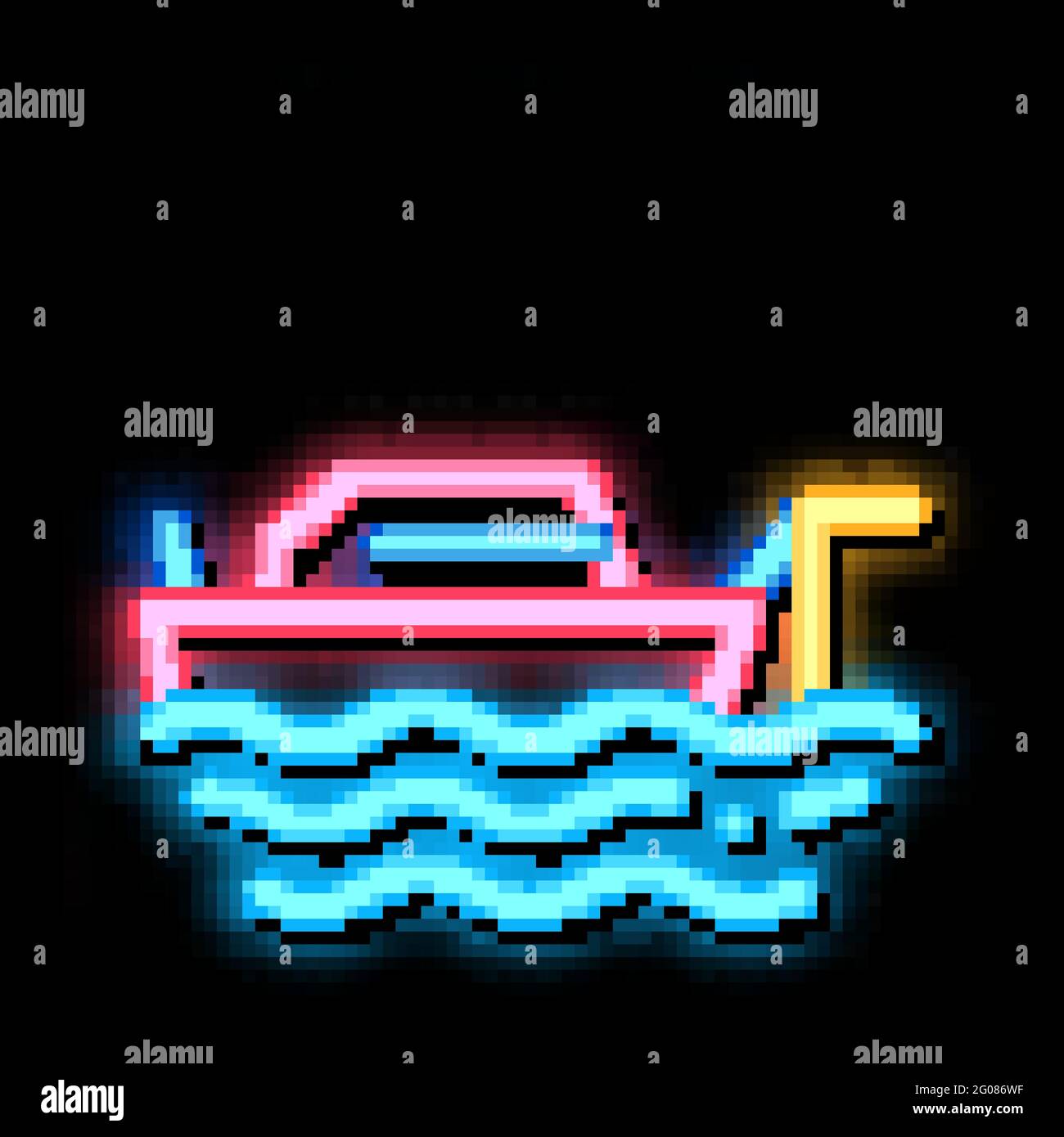 Fishing Ship neon glow icon illustration Stock Vector Image & Art - Alamy