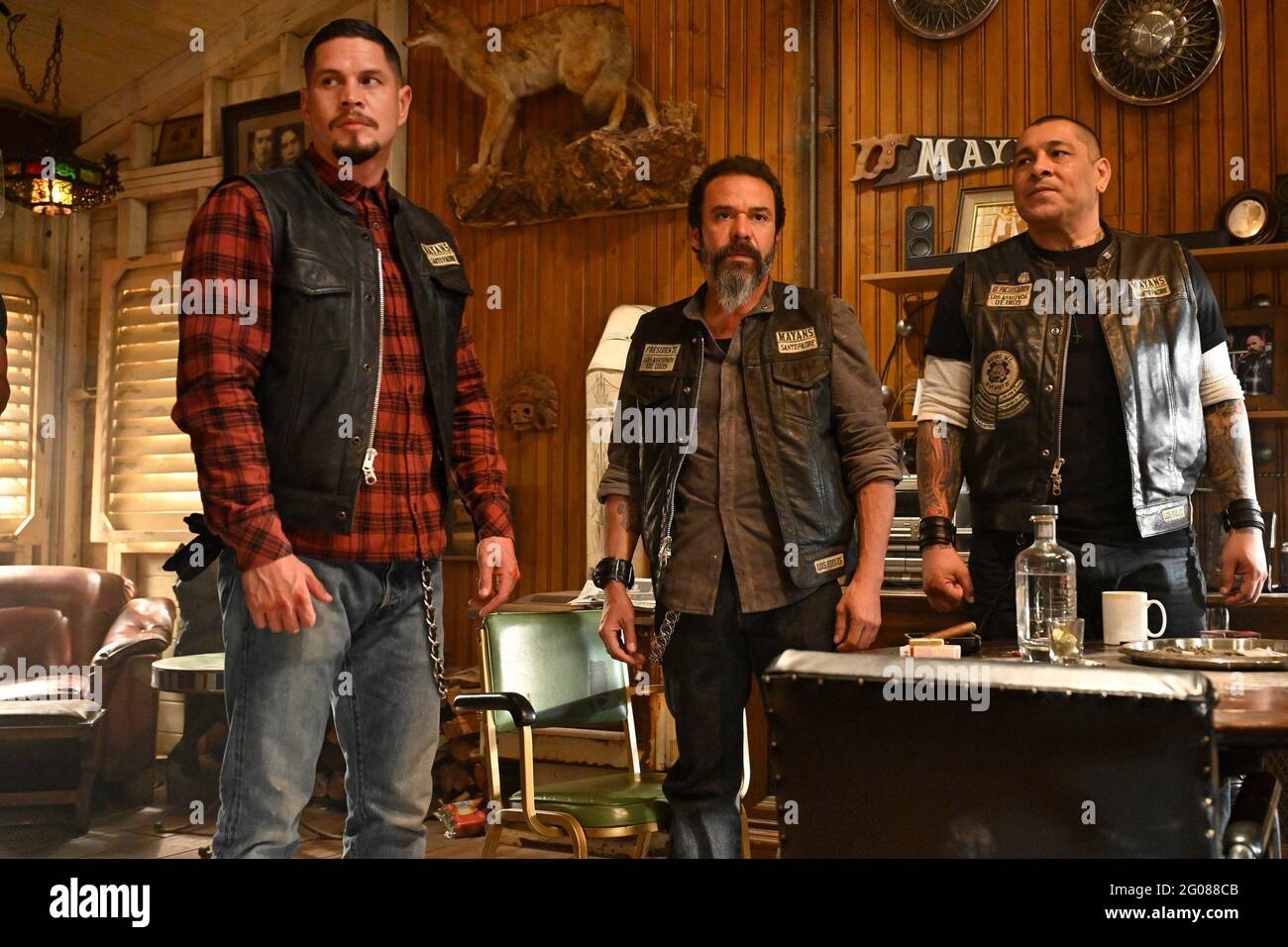MAYANS M.C., from left: JD Pardo, Micheal Irby, Frankie Loyal, Chapter ...