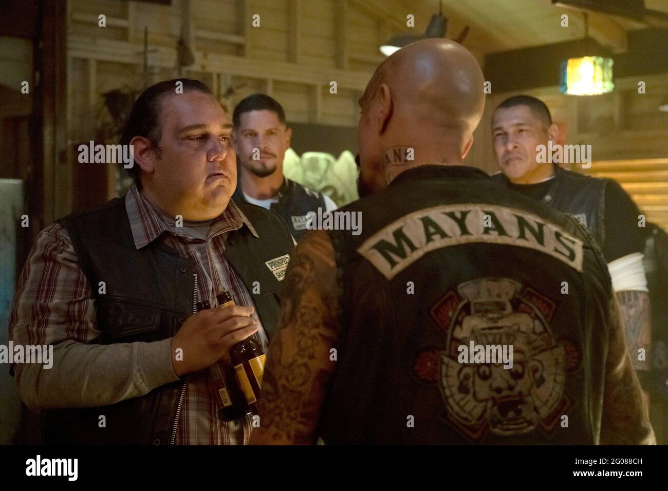 MAYANS M.C., from left: Momo Rodriguez, JD Pardo, Joseph Lucero (back ...