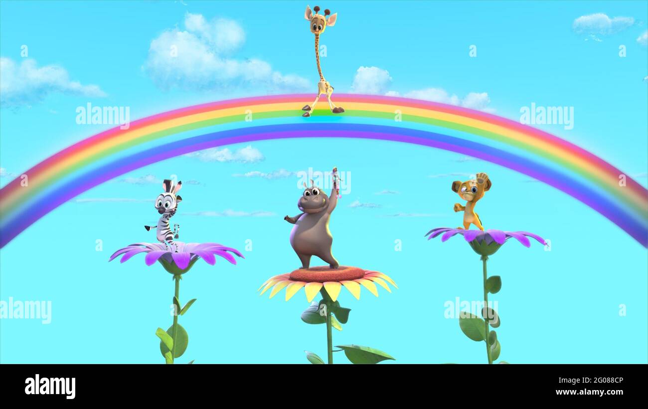 MADAGASCAR: A LITTLE WILD, top: Melman (voice: Luke Lowe); bottom from ...