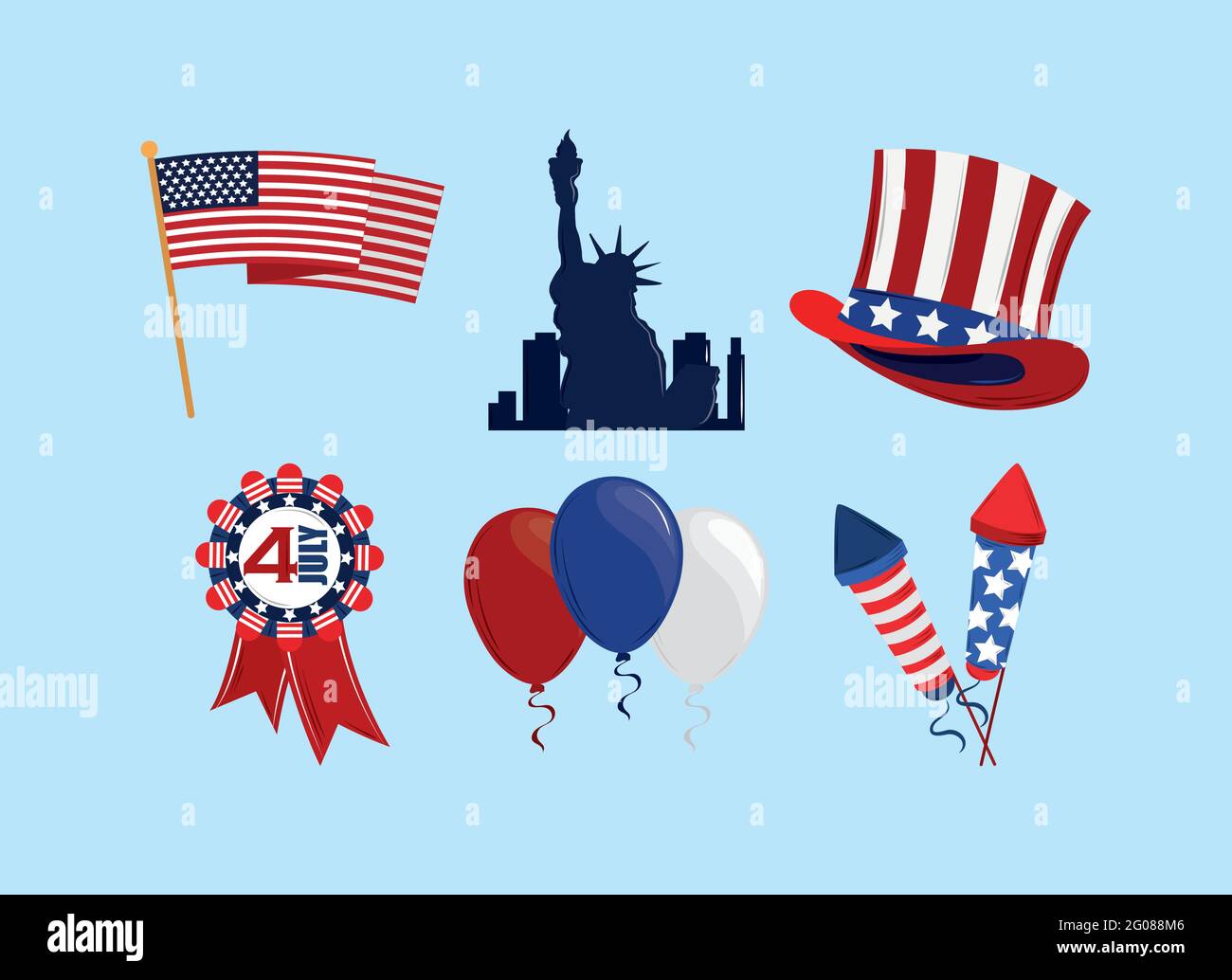 american independence set Stock Vector Image & Art - Alamy