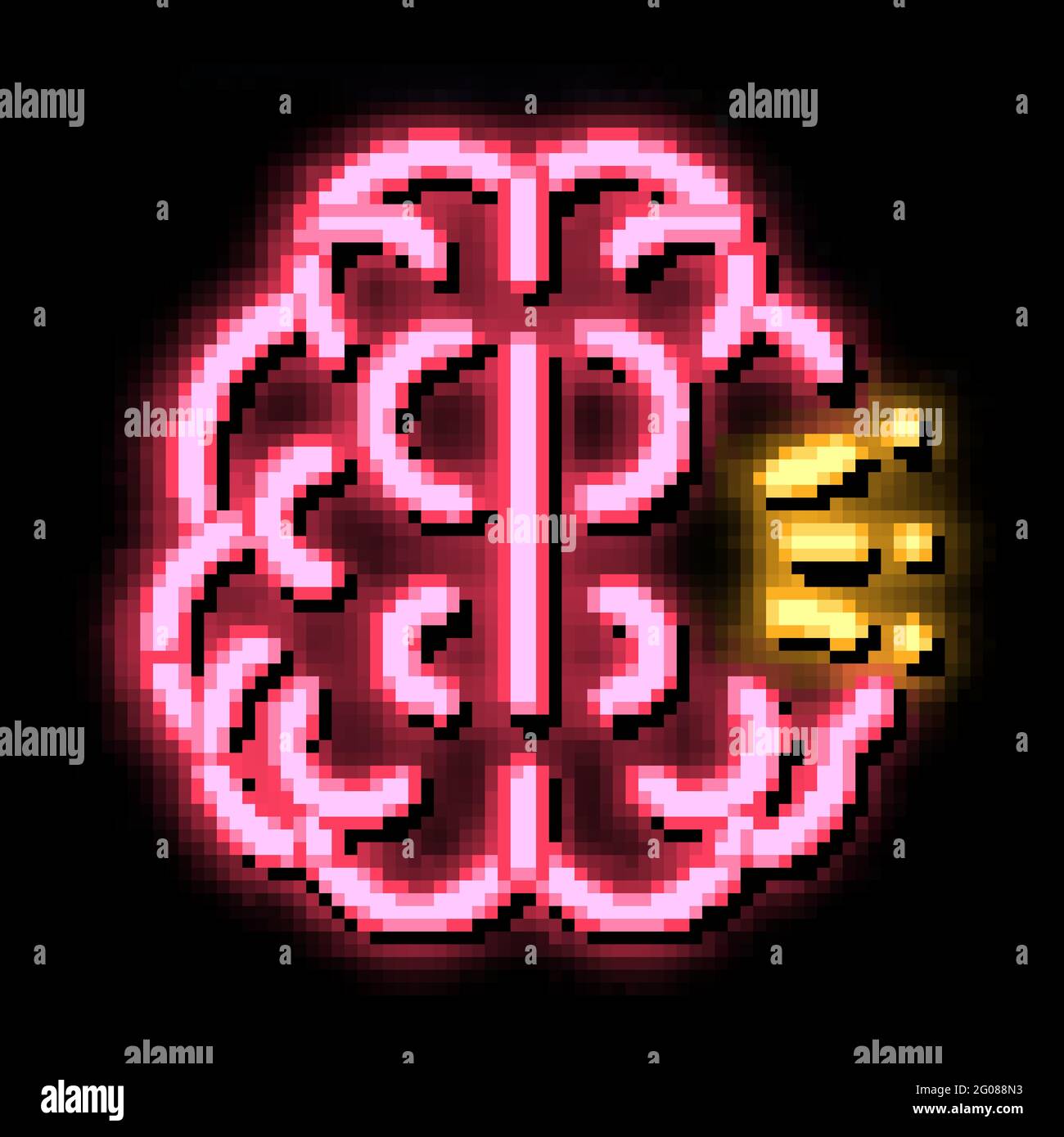 Human Brain neon glow icon illustration Stock Vector Image & Art - Alamy