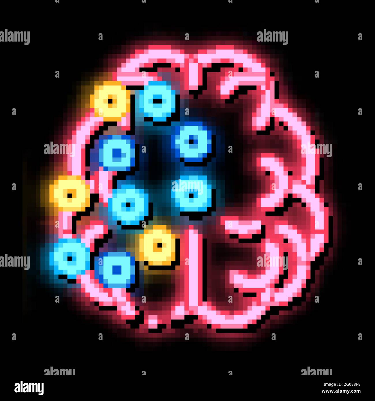 Brain Points neon glow icon illustration Stock Vector Image & Art - Alamy