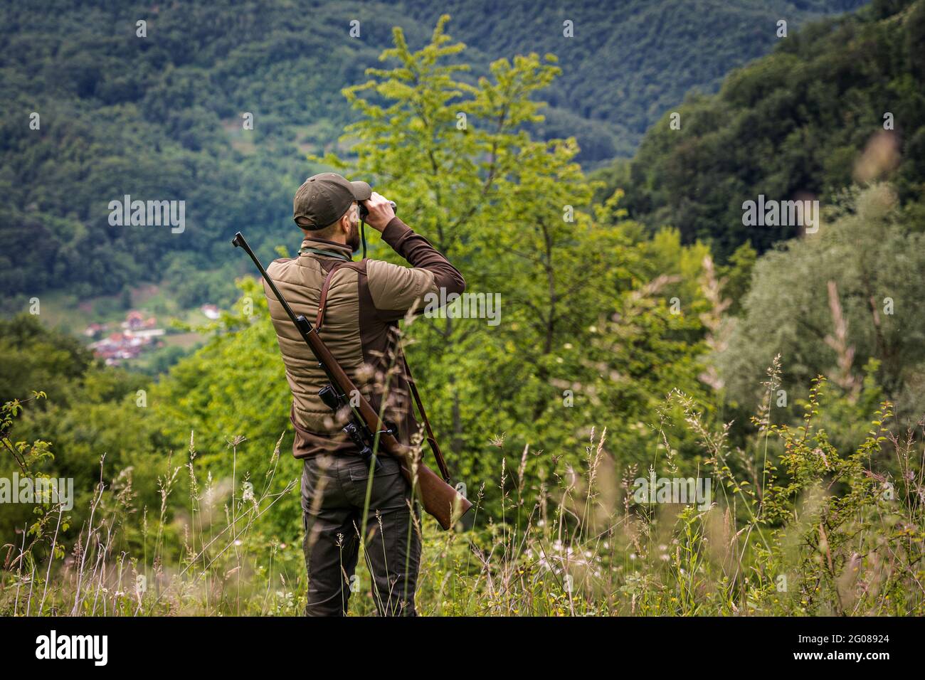 Animal holding binoculars hi-res stock photography and images - Alamy