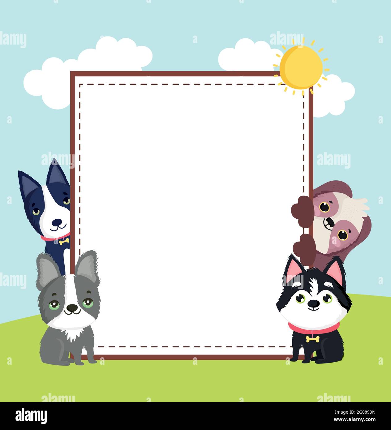 cute pets banner Stock Vector Image & Art - Alamy