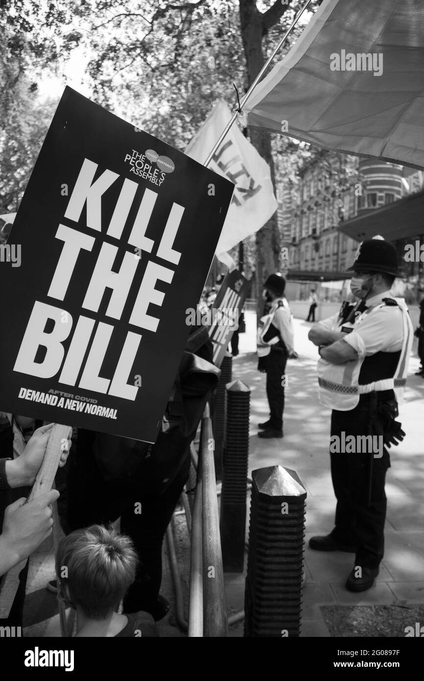 London, United Kingdom - May 30th 2021: Kill The Bill protest Stock ...