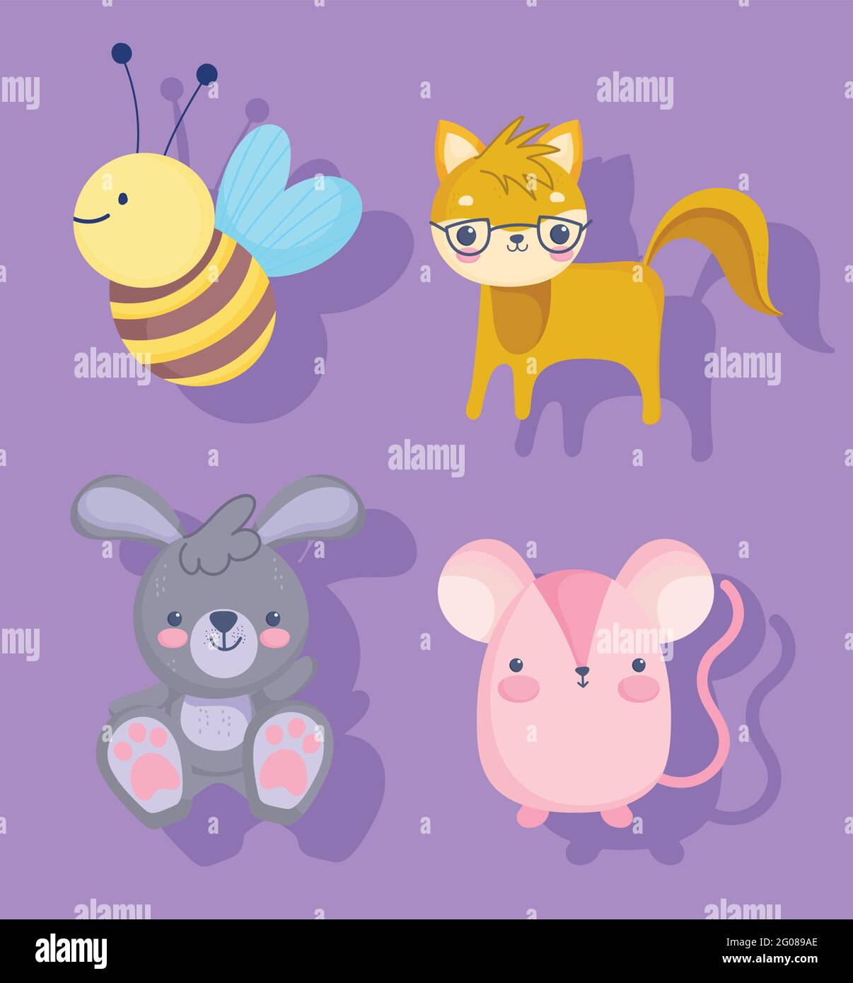 little animals set Stock Vector Image & Art - Alamy