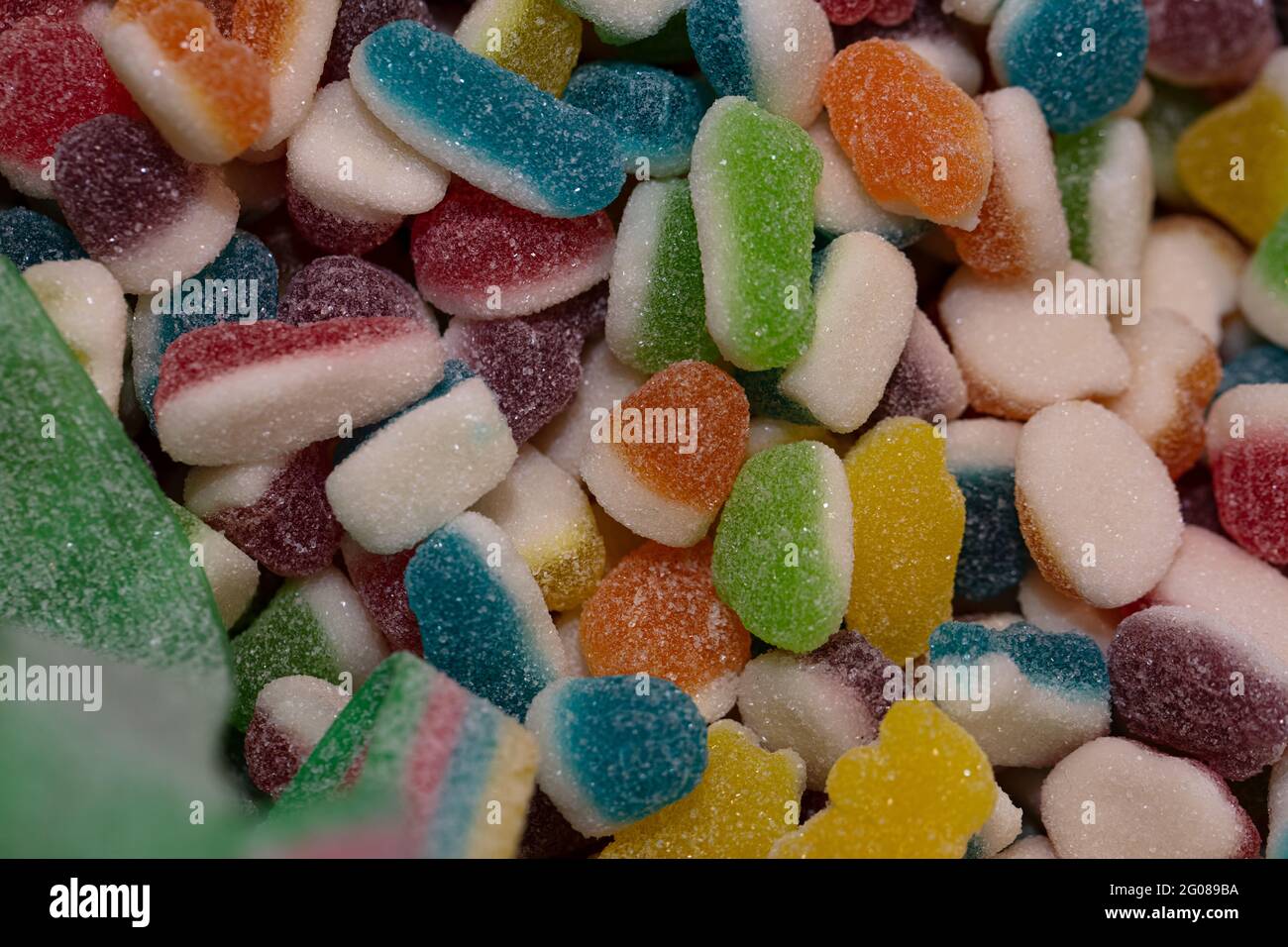 Multicolored jelly candies textured background Stock Photo - Alamy