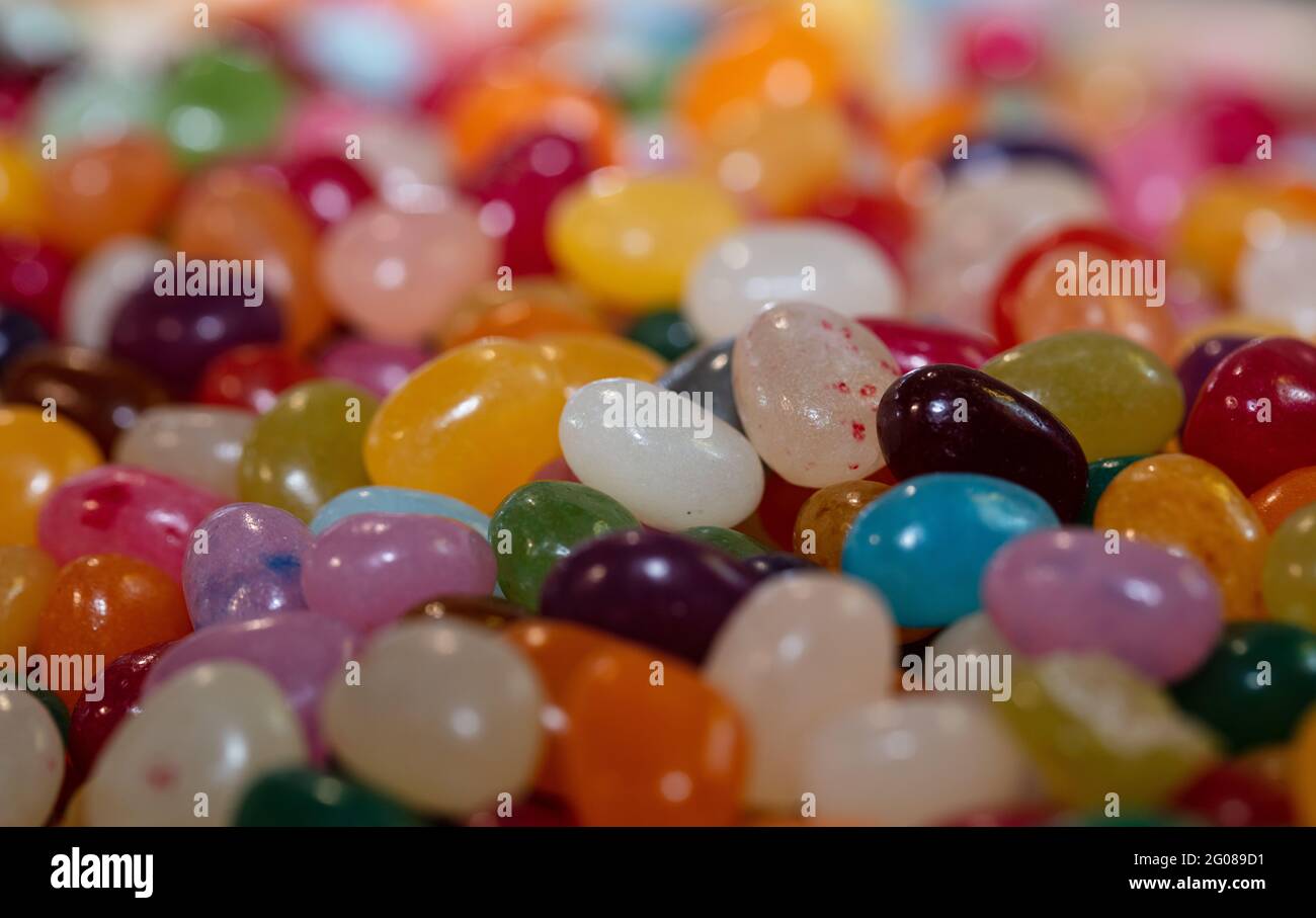Multicolored jelly candies textured background Stock Photo - Alamy