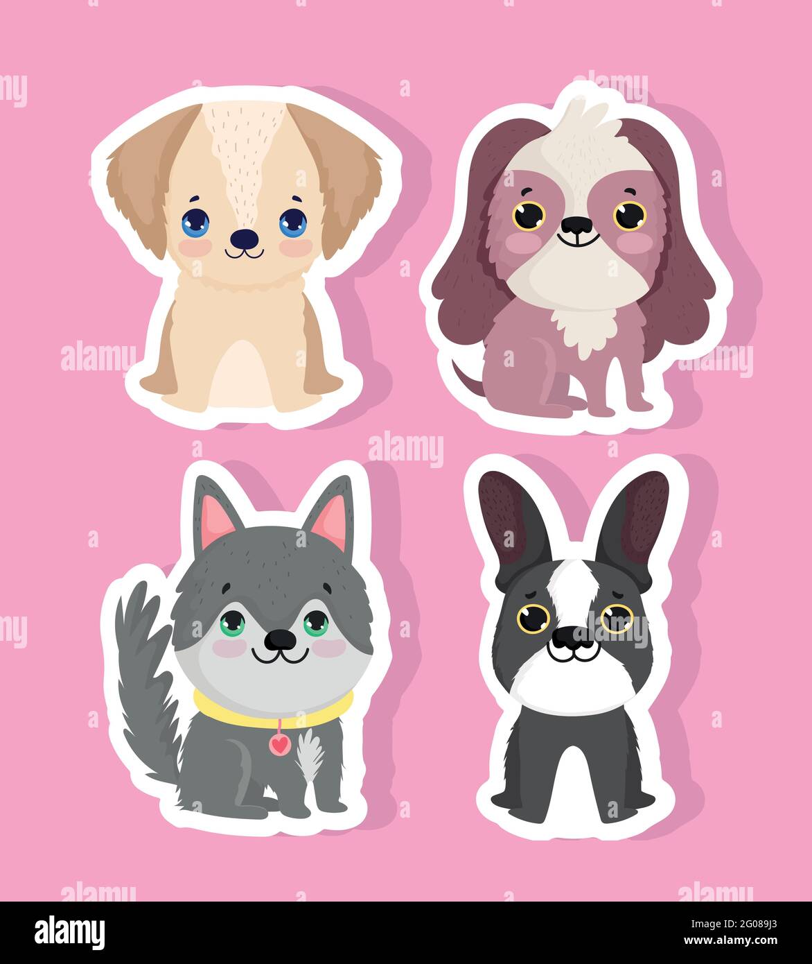 pets little dogs set Stock Vector Image & Art - Alamy