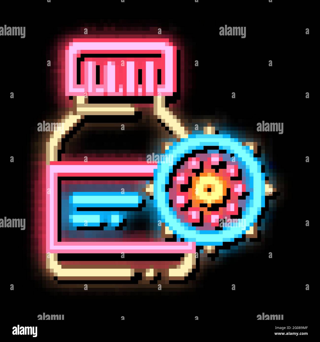 Drug Bottle Virus neon glow icon illustration Stock Vector Image & Art ...