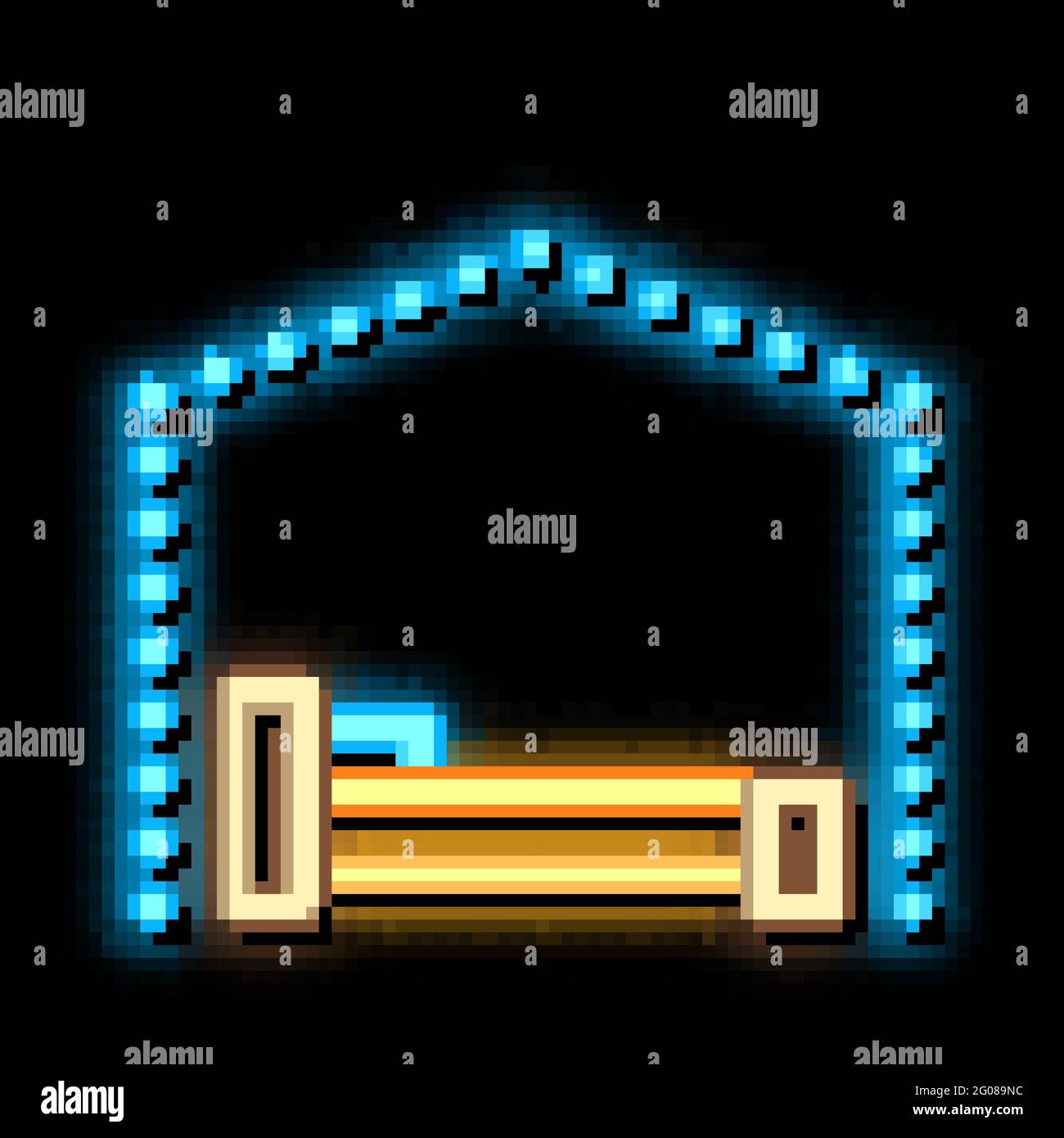 Bed Canopy Awning neon glow icon illustration Stock Vector Image & Art ...