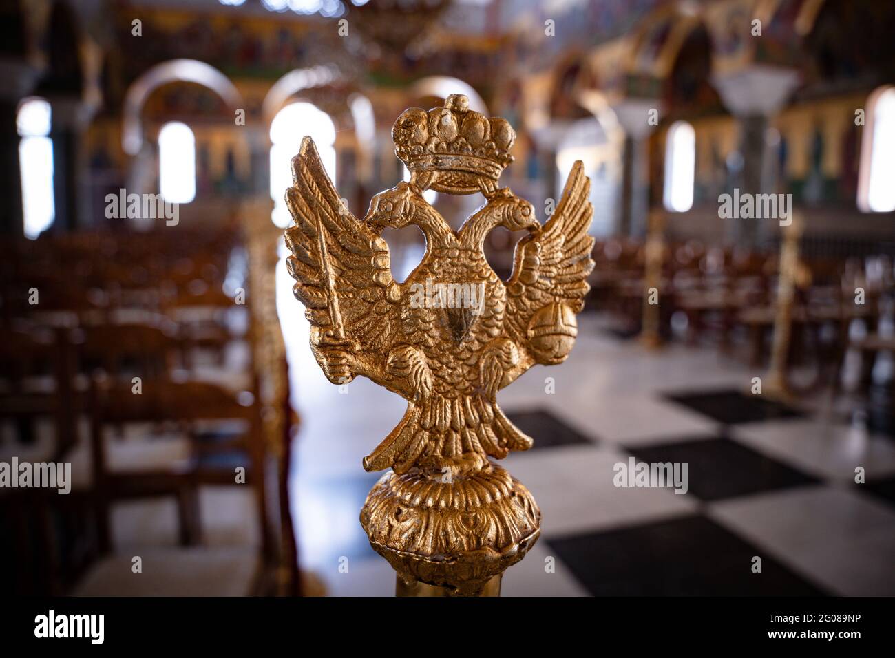 Greek orthodox double headed eagle hi-res stock photography and images ...