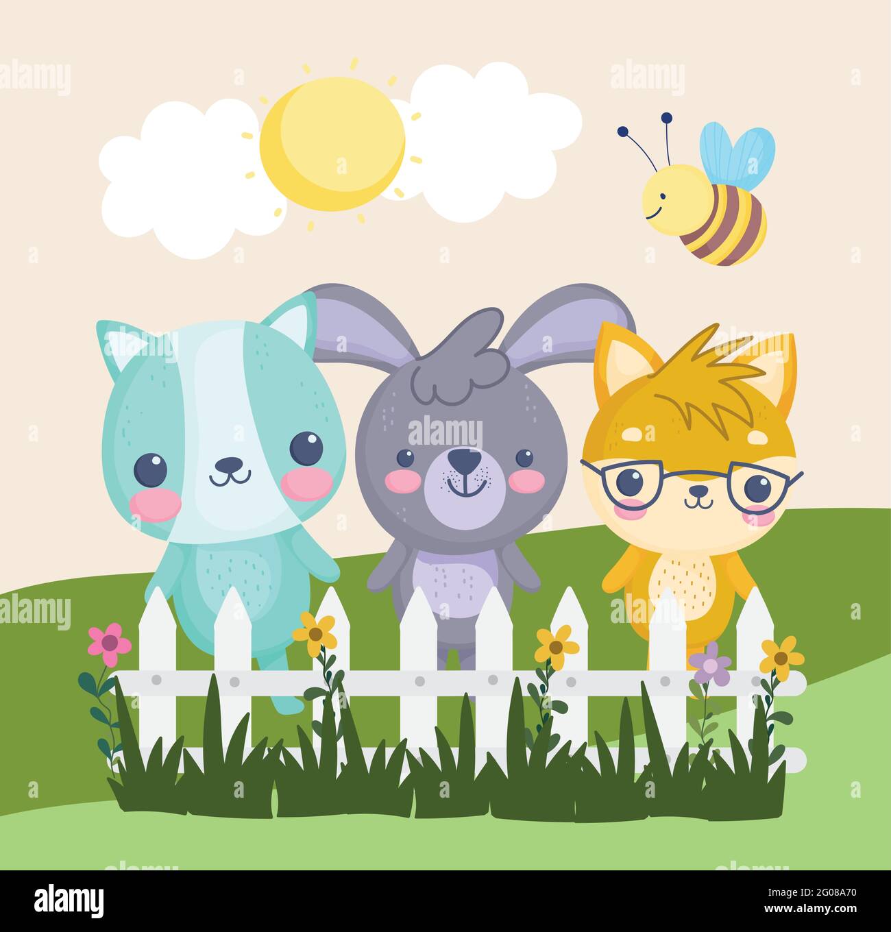 Little cat behind fence hi-res stock photography and images - Alamy