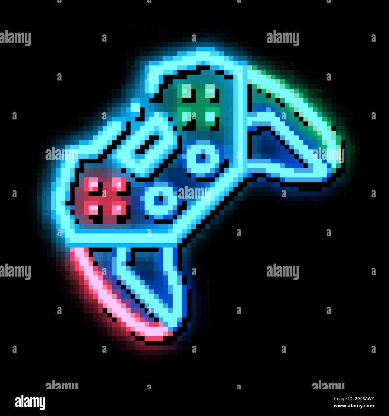 Game Joystick neon glow icon illustration Stock Vector Image & Art - Alamy
