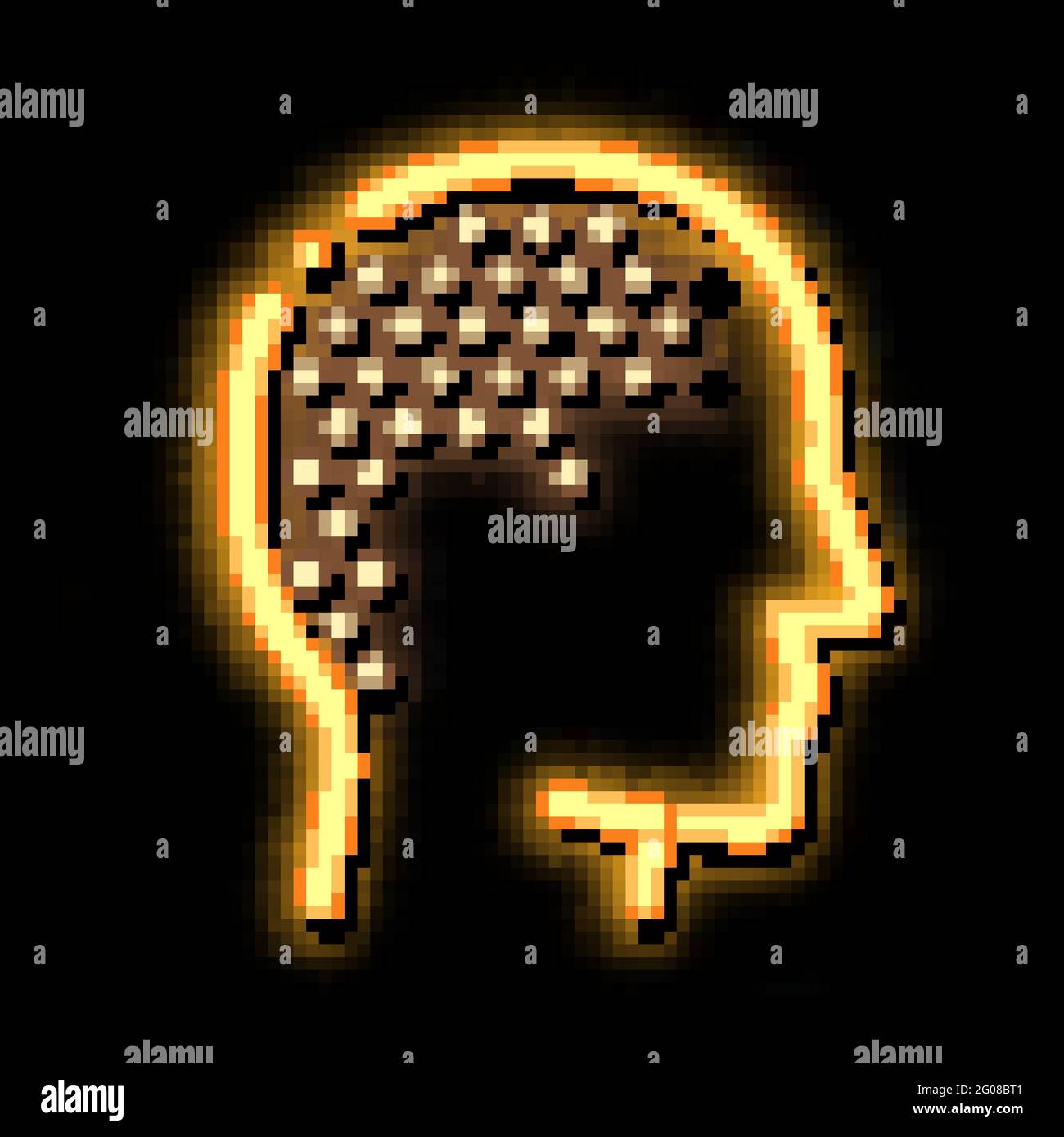 Trimmed Bald Man neon glow icon illustration Stock Vector Image & Art ...